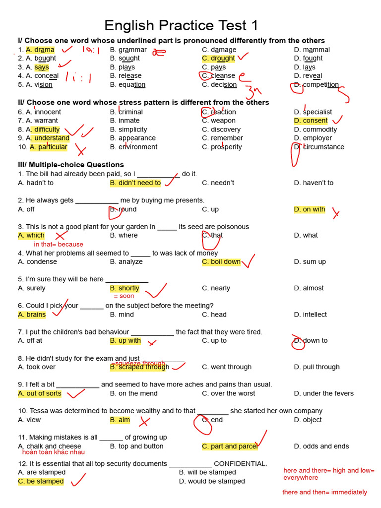 English Practice Test 1 2024 2025 | PDF | Coca Cola | The Coca Cola Company