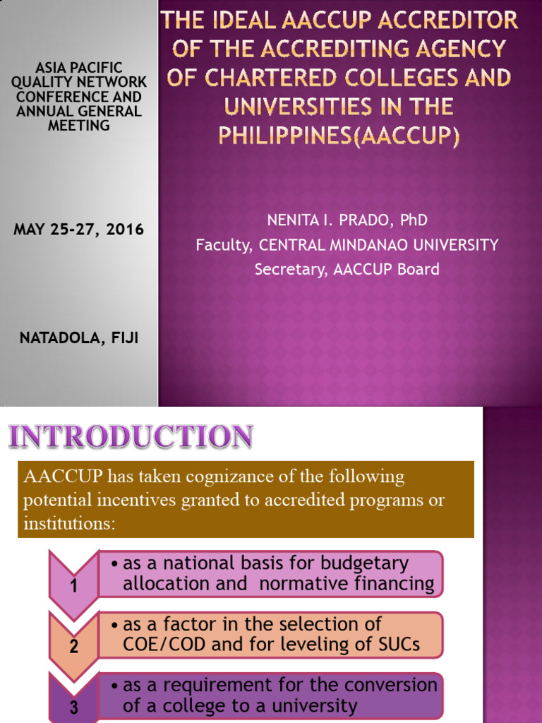 The Ideal Aaccup Accreditor of The Accrediting Agency | PDF | Cronbach ...