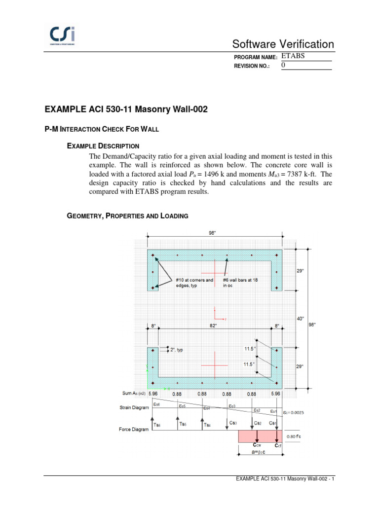 Aci 530 11 Masonry Wall 002 | PDF | Masonry | Concrete