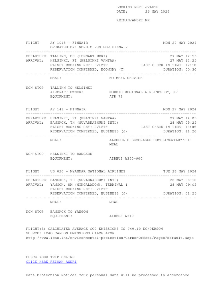 Pilet Reiman 26 Mai Tll-Myanmar | PDF | Aviation | Civil Aviation