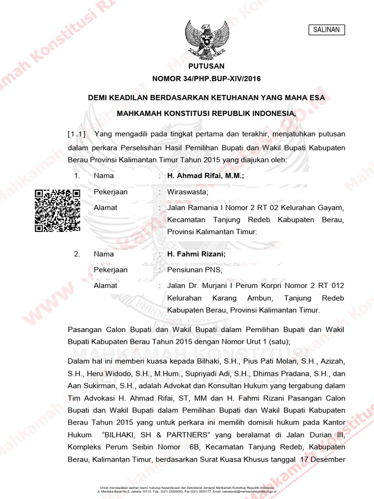 34 PHP - Bup-Xiv 2016 | PDF | Hukum