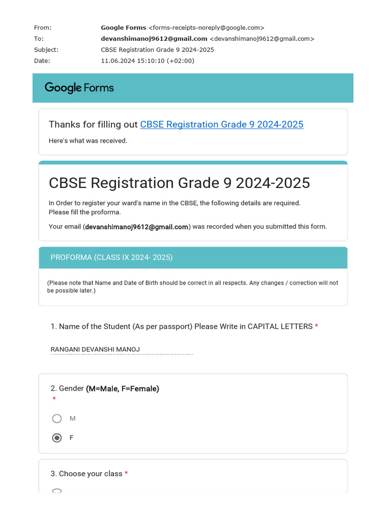 CBSE Registration | PDF