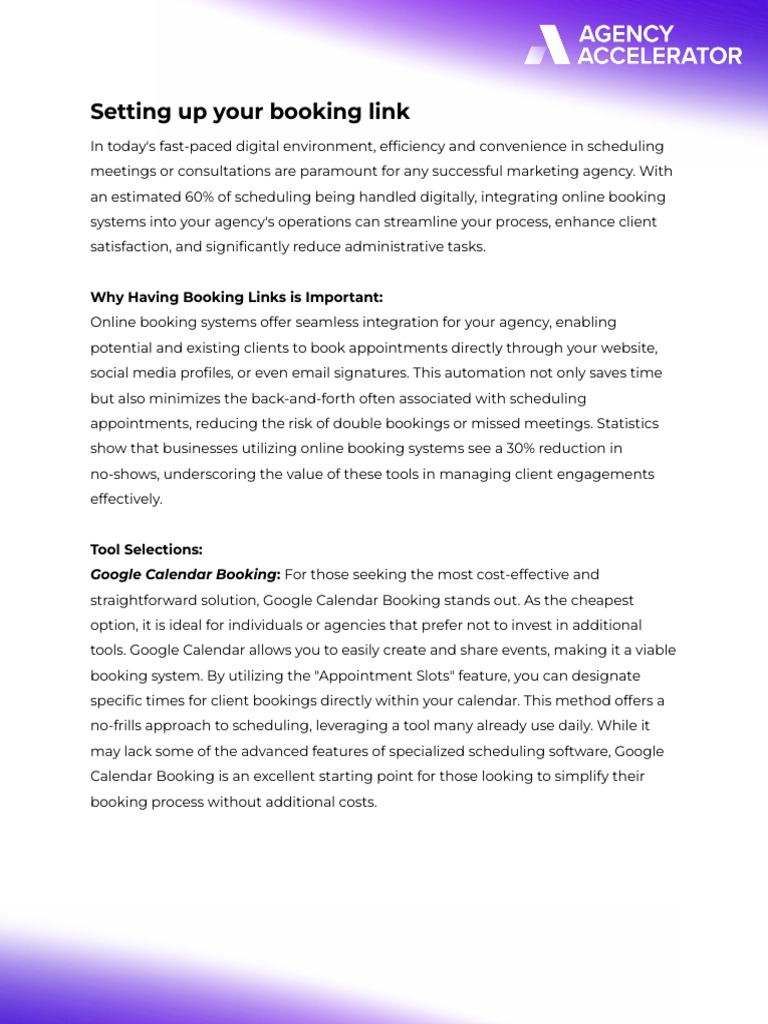 Setting Up Your Booking Link: Why Having Booking Links Is Important ...