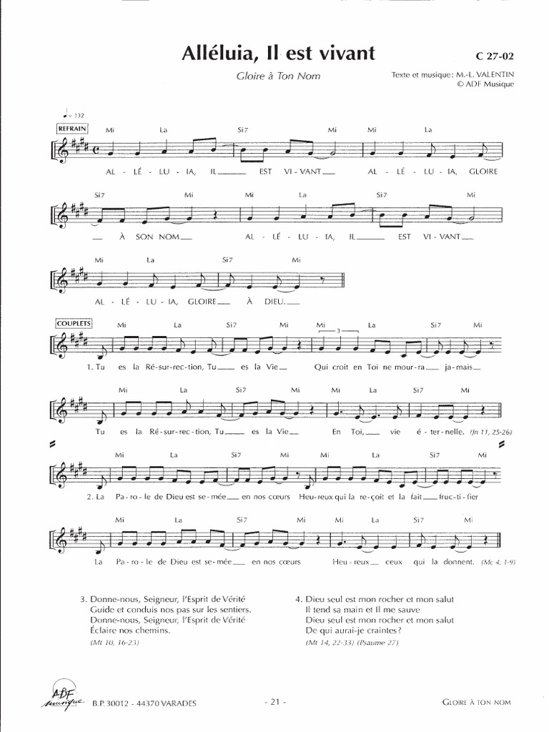 Alléluia-Messe Gloire A Ton Nom | PDF