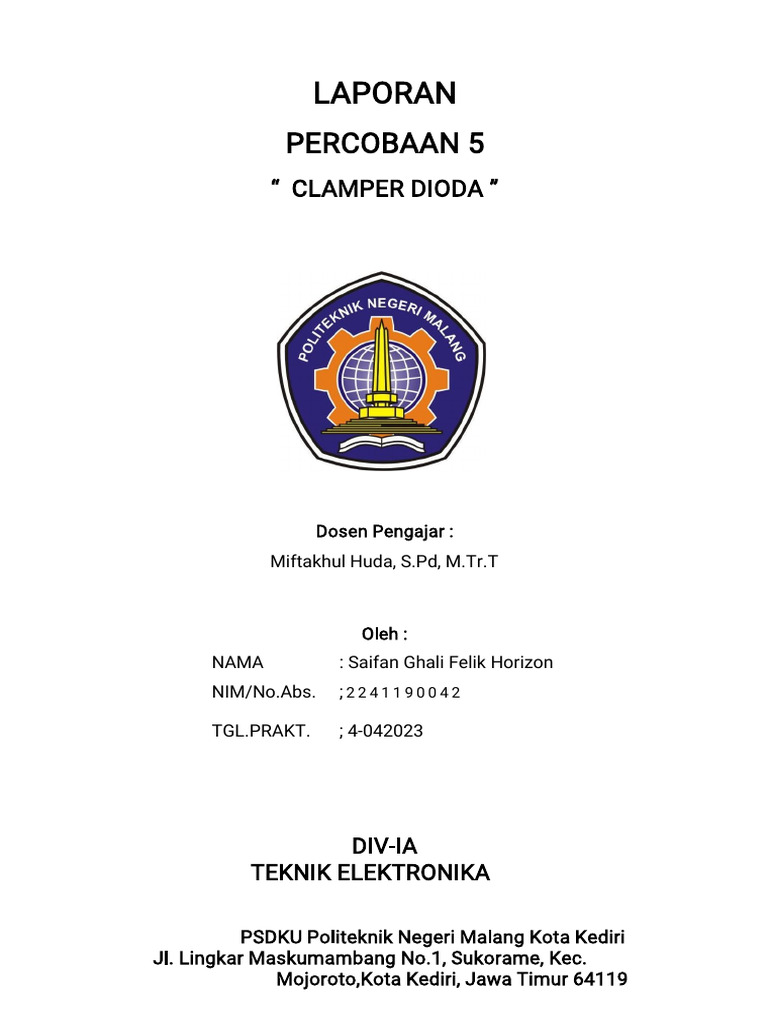 26 - 1A - Saifan Perc-5 Rangkaian Clamper Dioda-1A | PDF