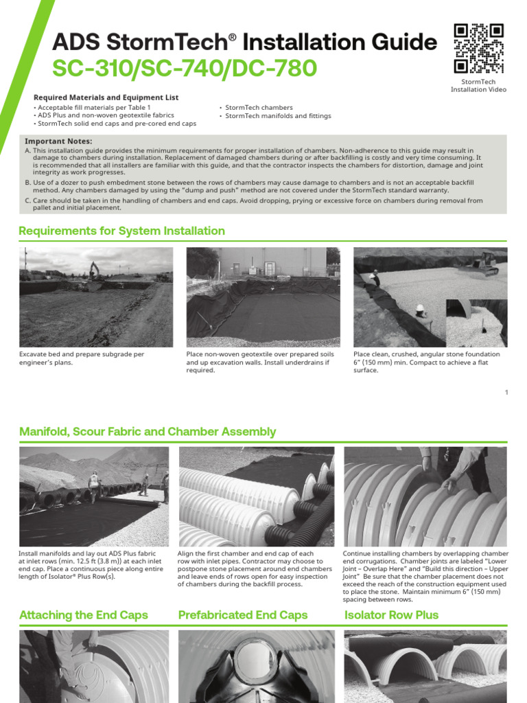 2 SC StormTech Chamber Installation Guide | PDF | Road Surface | Civil ...
