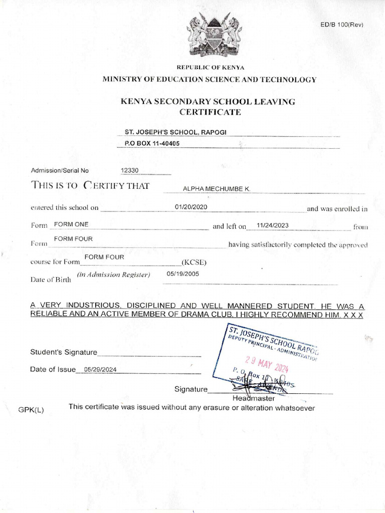 Alpha School Living Certificate | PDF