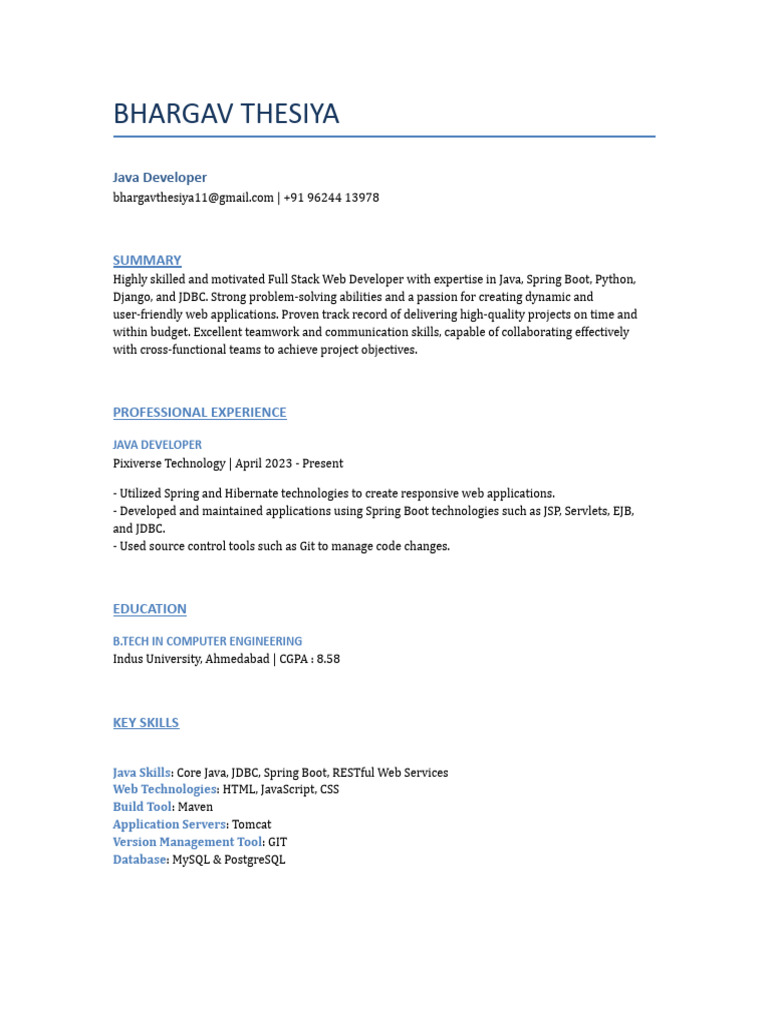 Bhargav Thesiya Pixiverse | PDF | World Wide Web | Internet & Web