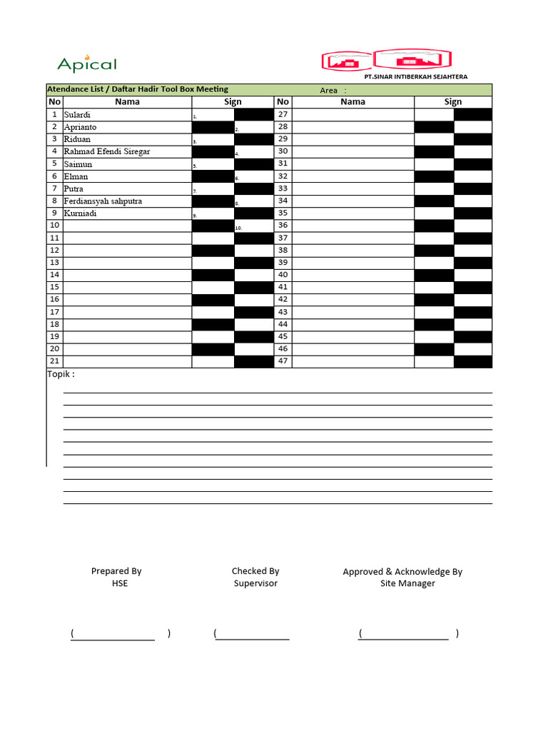 Form TBM (Sular) Revisi 1 | PDF