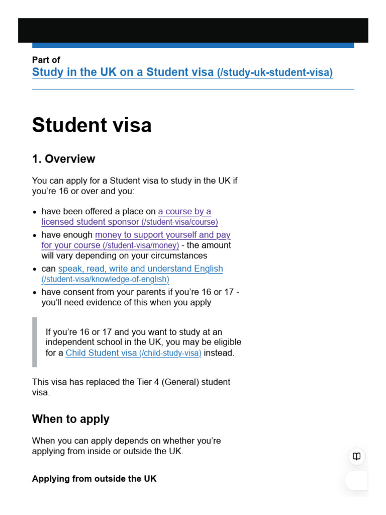 UK Student Visa Guide | PDF | Travel Visa | Identity Document