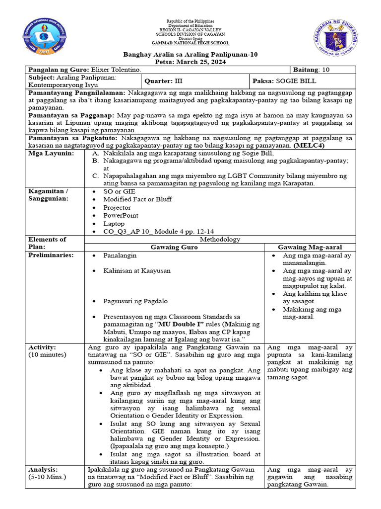 Dlp08 Sogie Bill | PDF