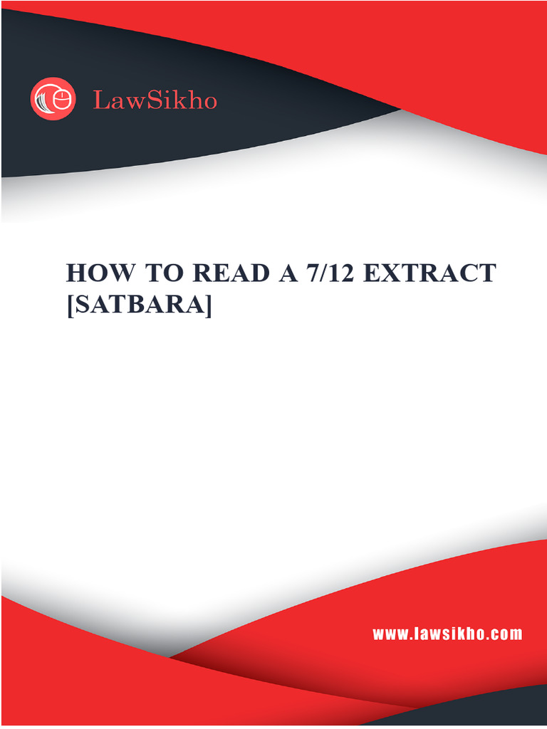 Understanding 7/12 Extract in Marathi | PDF | Leasehold Estate | Lease