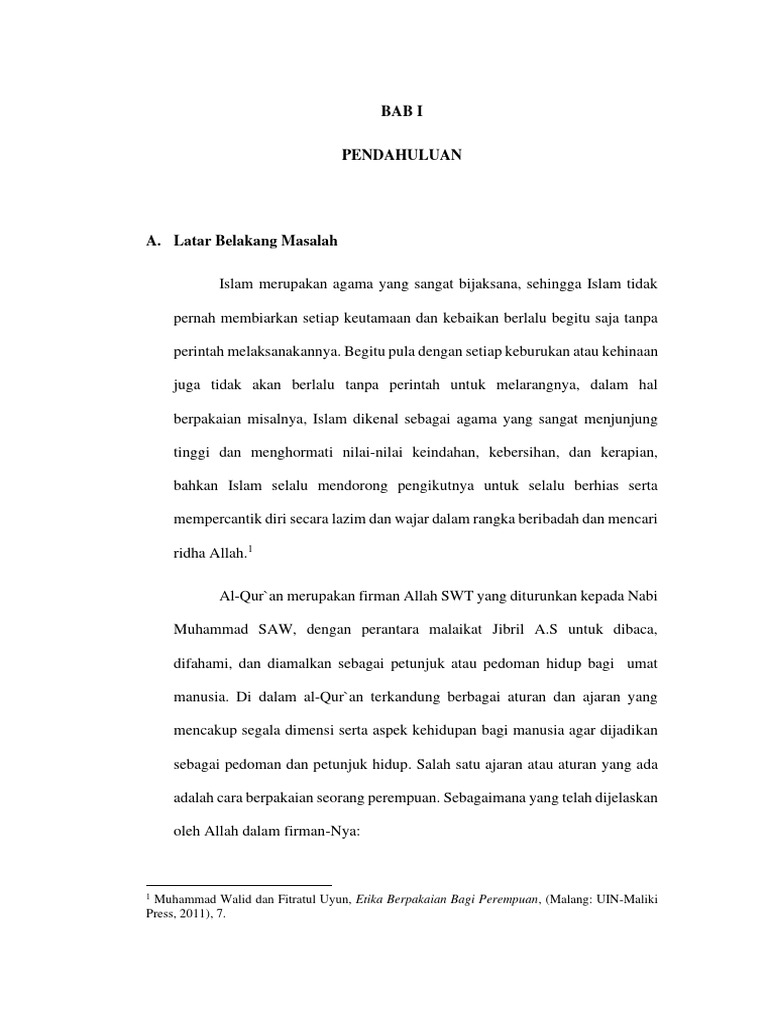 Etika Berpakaian Perempuan dalam Islam | PDF
