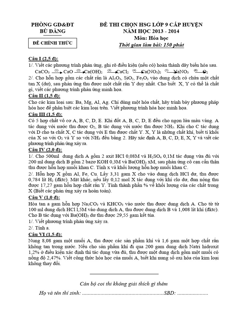 De Thi Chon HSG | PDF