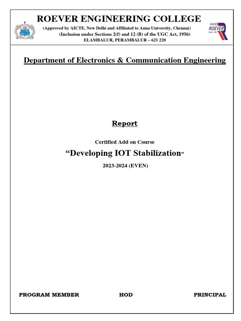 Vac Report | PDF | Internet Of Things | Arduino
