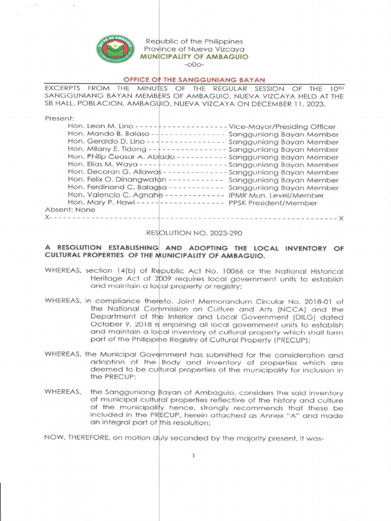 SB Resolution | PDF