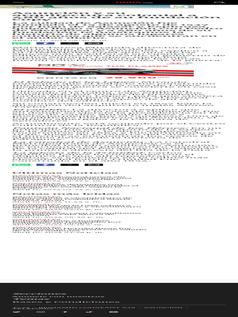 Asunción y Su Arquitectura Colonial A 480 Años de Su Fundación Copy - Última Hora Noticias de ...