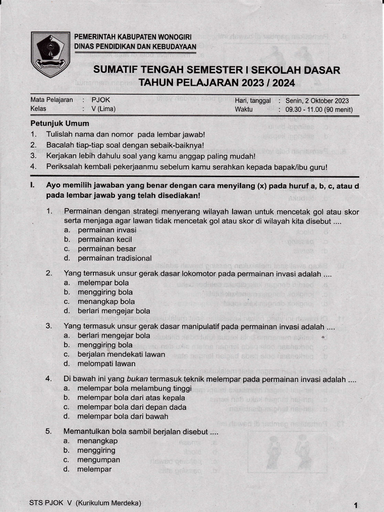PSTS I - TP 2023-2024 - KLS.5 - Pjok | PDF