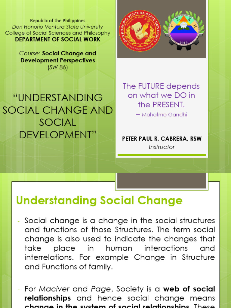 Understanding Social Change and Social Development | PDF | Social Work ...