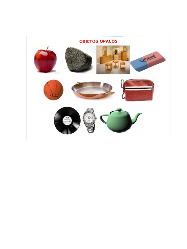 Objetos Traslucidos, Transparentes y Opacos | PDF