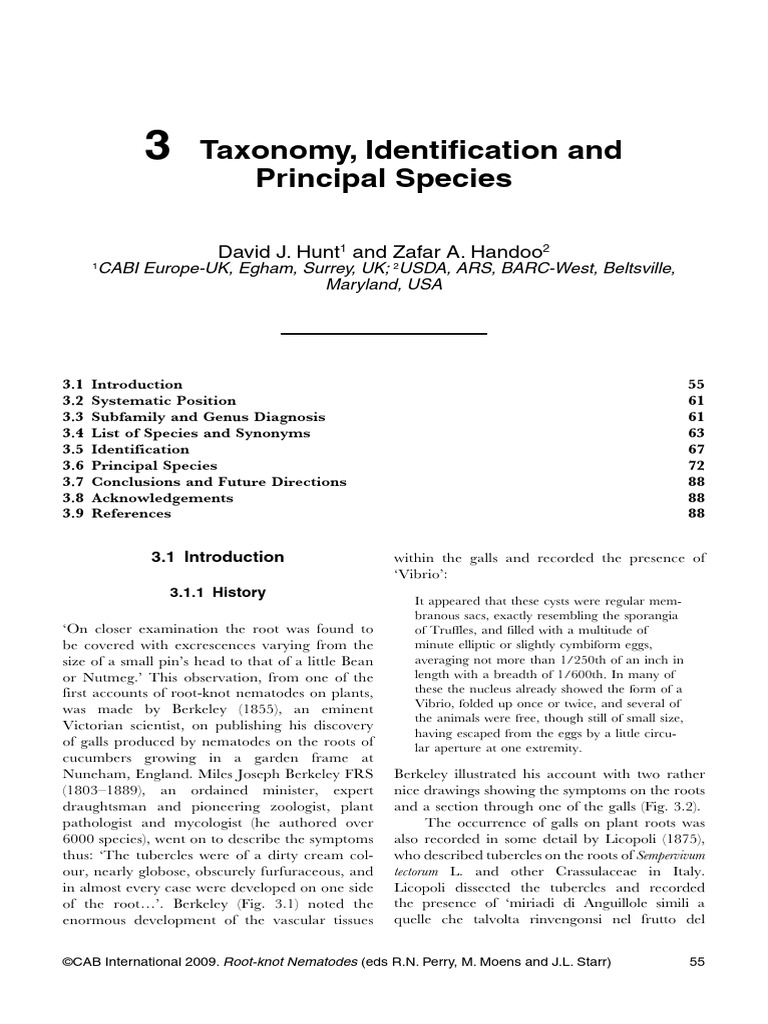 Book Chapter Hunt and Handoo | PDF | Biological Nomenclature ...
