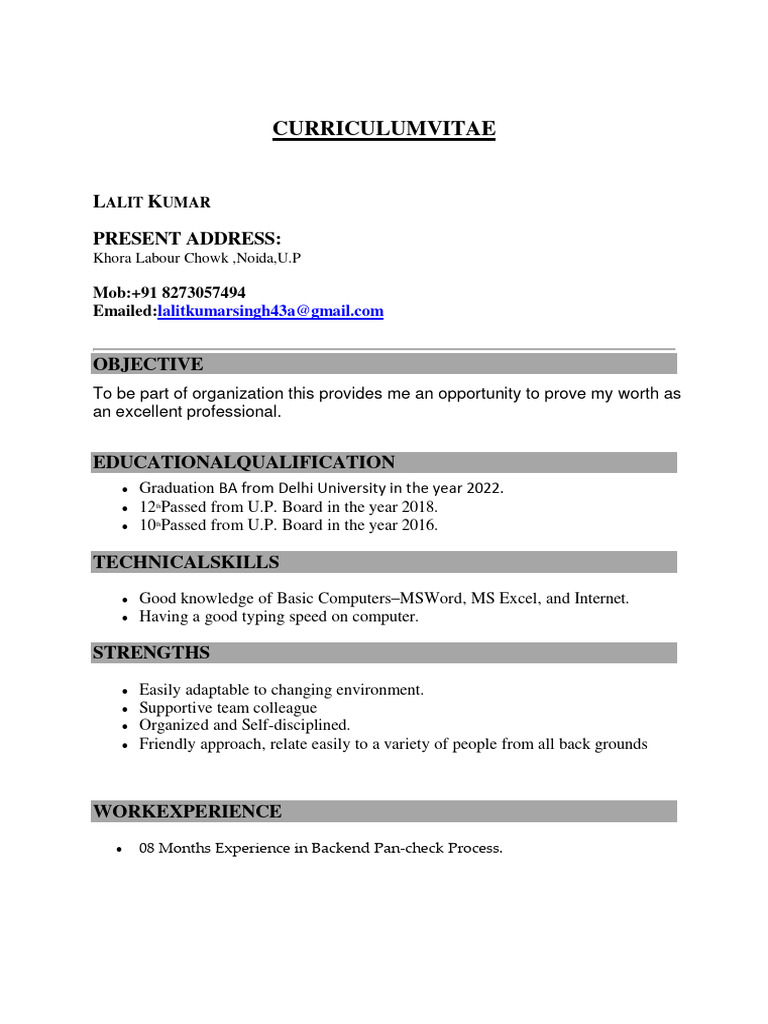 Lalit RESUME 1 | PDF | Law