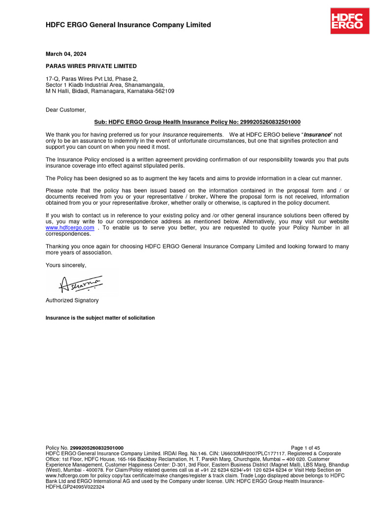 Policy Schedule | PDF | Insurance | Deductible