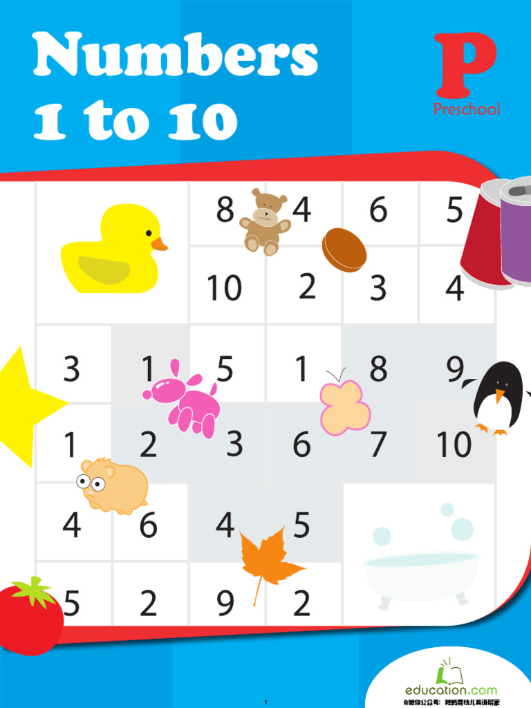 Number 1-10 Workbook | PDF