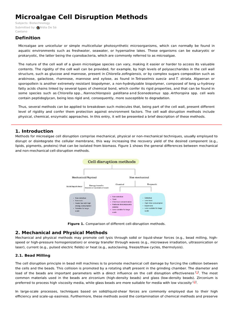 Microalgae Distruption Encylopedia | PDF | Surfactant | Enzyme