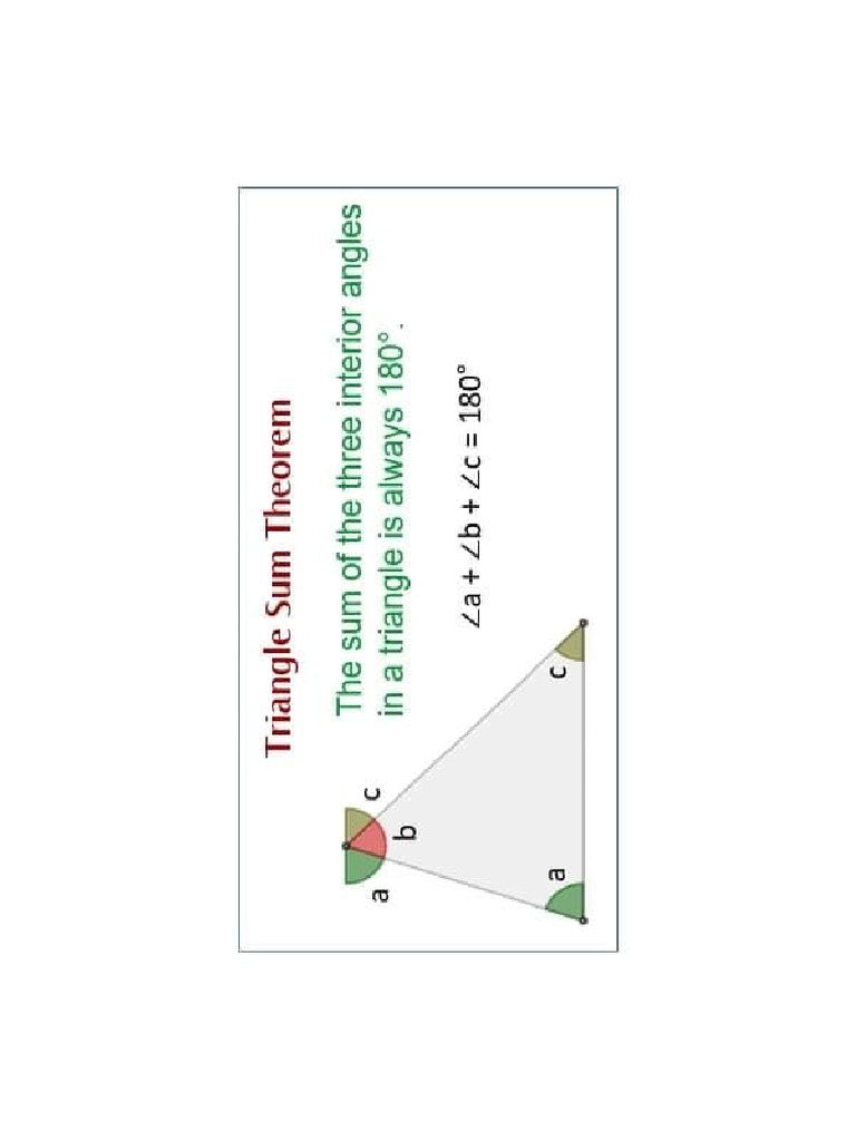 Triangle Sum Theorm | PDF