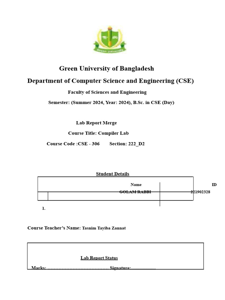 Lab Report Merge (G.rabbi) | PDF | Regular Expression | Computing