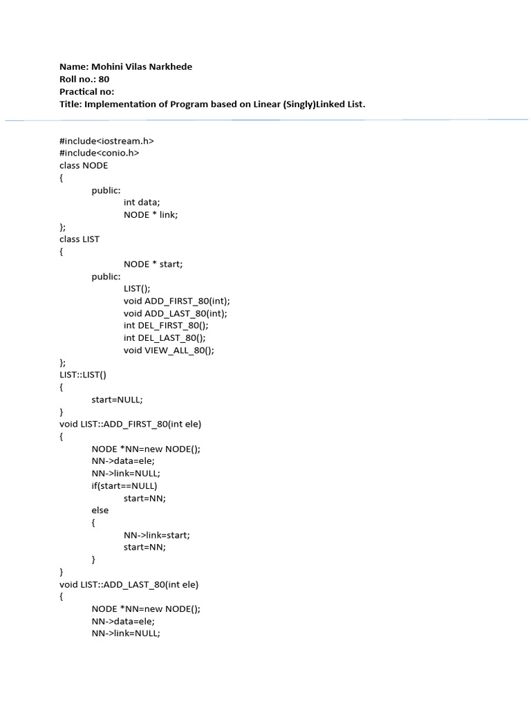 SLL 80 | PDF | Computer Programming | Data SLL 80 | PDF | Computer Programming | Data
