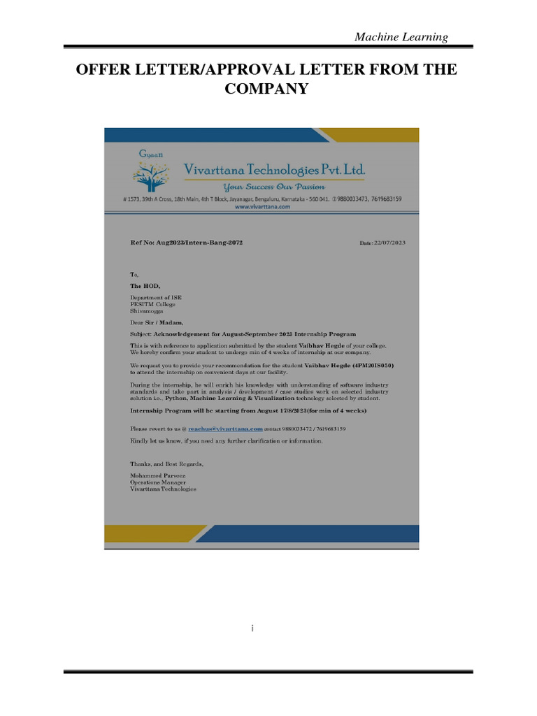 Internship Report Final | PDF | Machine Learning | Artificial Neural Network