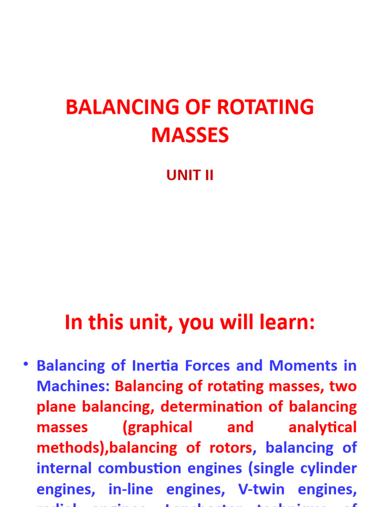 Balancing of Rotating Masses | PDF | Angle | Force