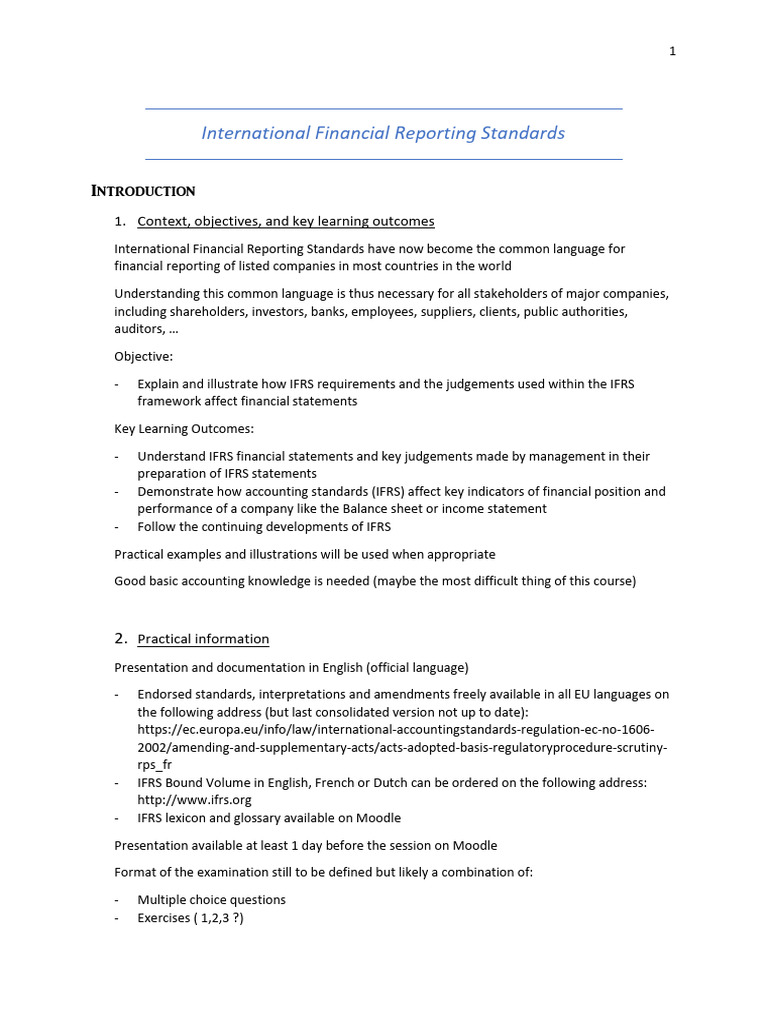 Ifrs PDF | PDF | International Financial Reporting Standards | Depreciation