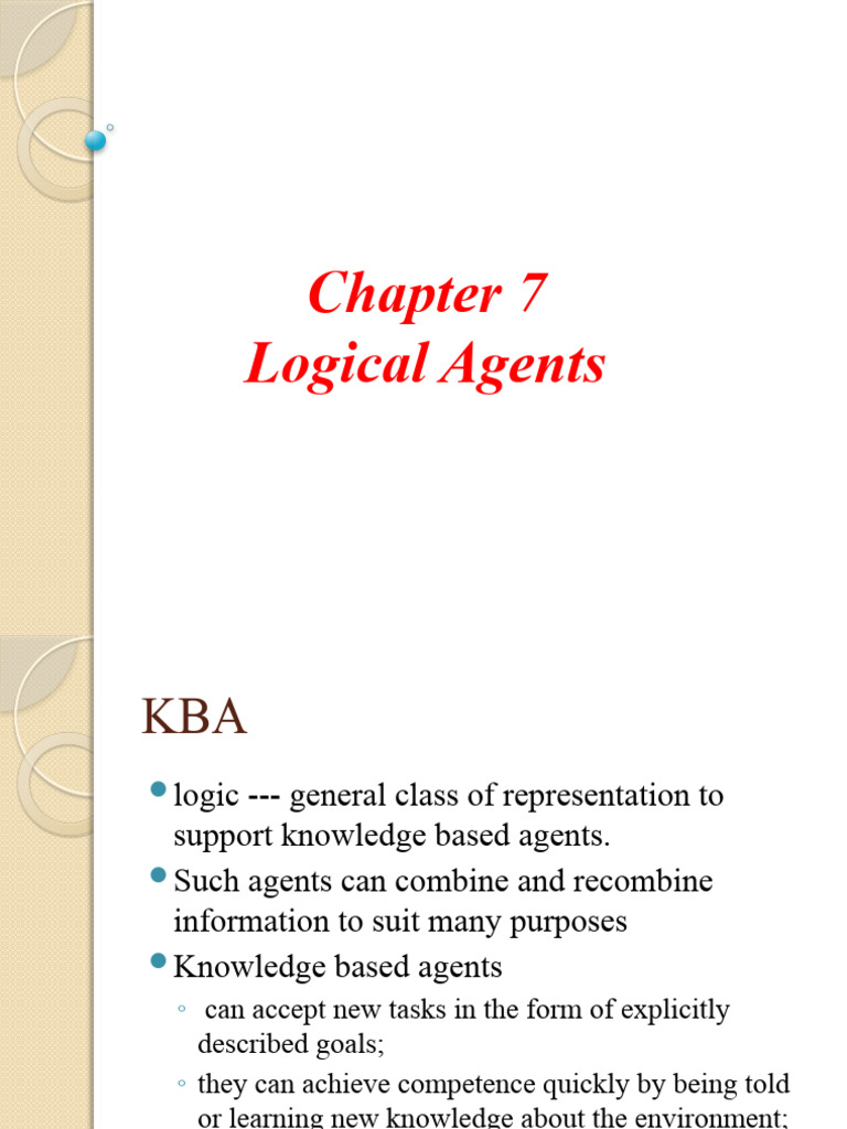 Knowledge-Based Agents & Logic | PDF | Logic | Proposition