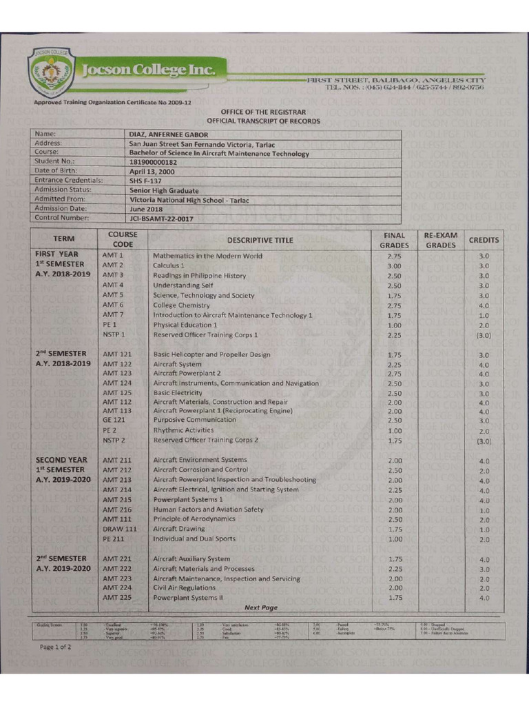 Tor:Diploma - Diaz Anfernee Gabor | PDF