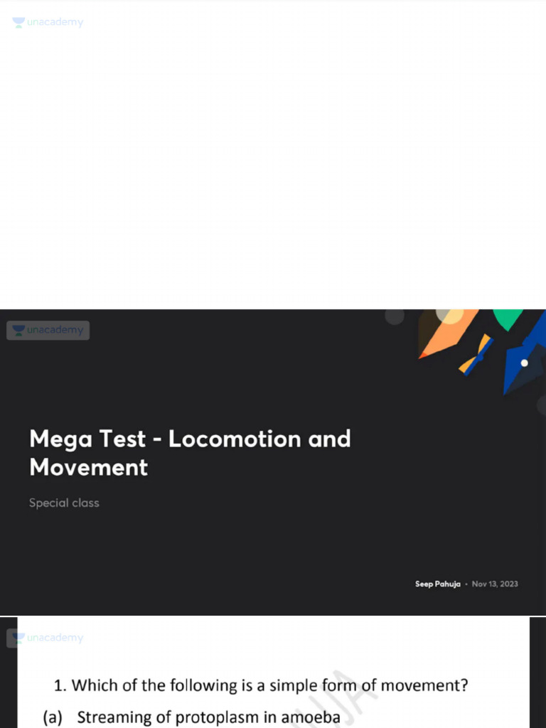 Mega Test Locomotion and Movement With Anno | PDF