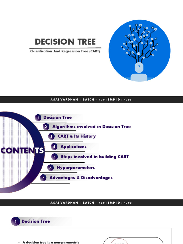 Understanding of Working of DECISION TREE CART Algorithm | PDF | Algorithms And Data Structures ...