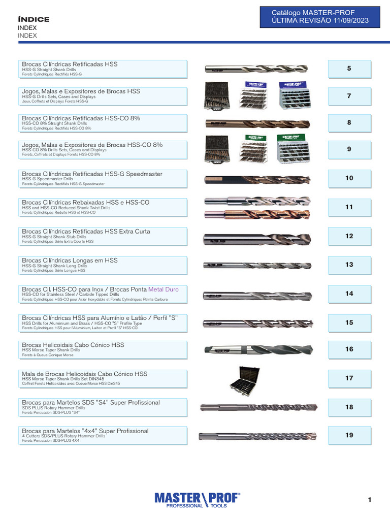 MASTER-PROF - Ferramentas de Corte | PDF | Drill | Crafts
