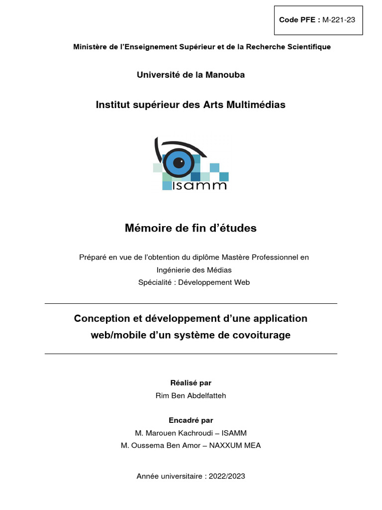 Rapport PFE Model MR | PDF | Scrum (développement) | Méthode agile
