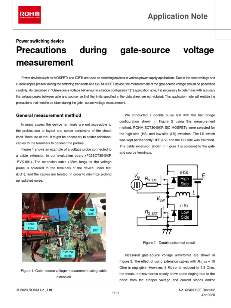 Gate-Source Voltage Measurement Tips | PDF | Electrical Engineering ...