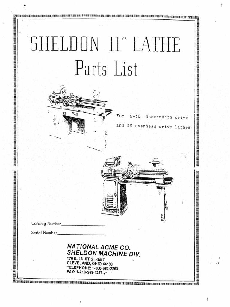 Sheldon Lathe 11 | PDF