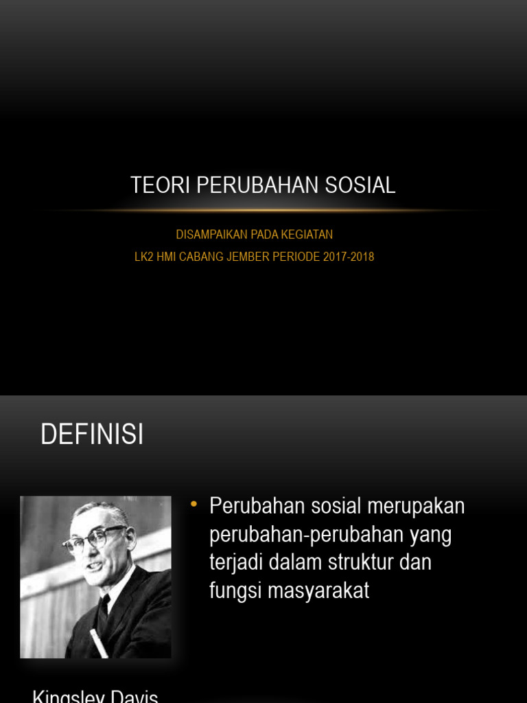 Materi Teori Perubahan Sosial | PDF