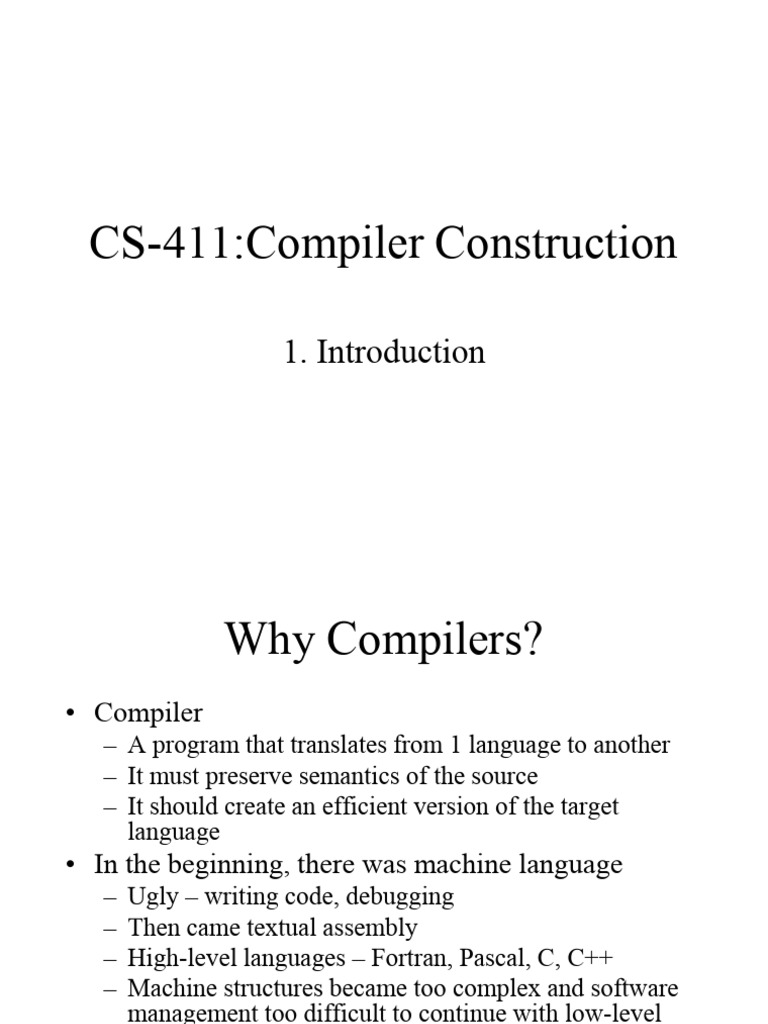Introduction1 | PDF | Compiler | Parsing