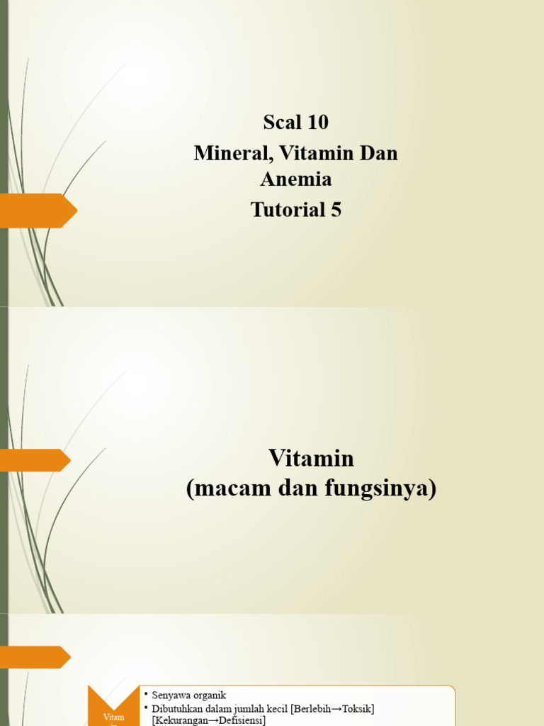 Scal 10 Vitamin, Mineral, Dan Anemia | PDF