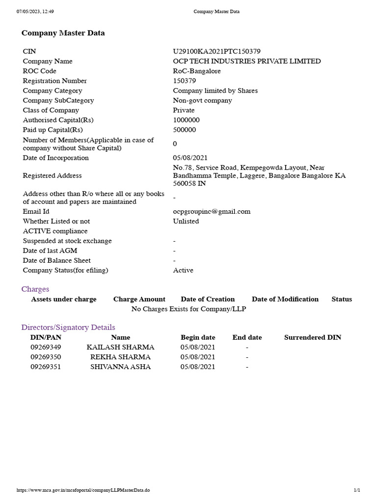Master Data - OCP Tech | PDF | Financial Economics | Business Economics