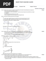 Class 10 Light Reflection & Refraction Worksheet | PDF