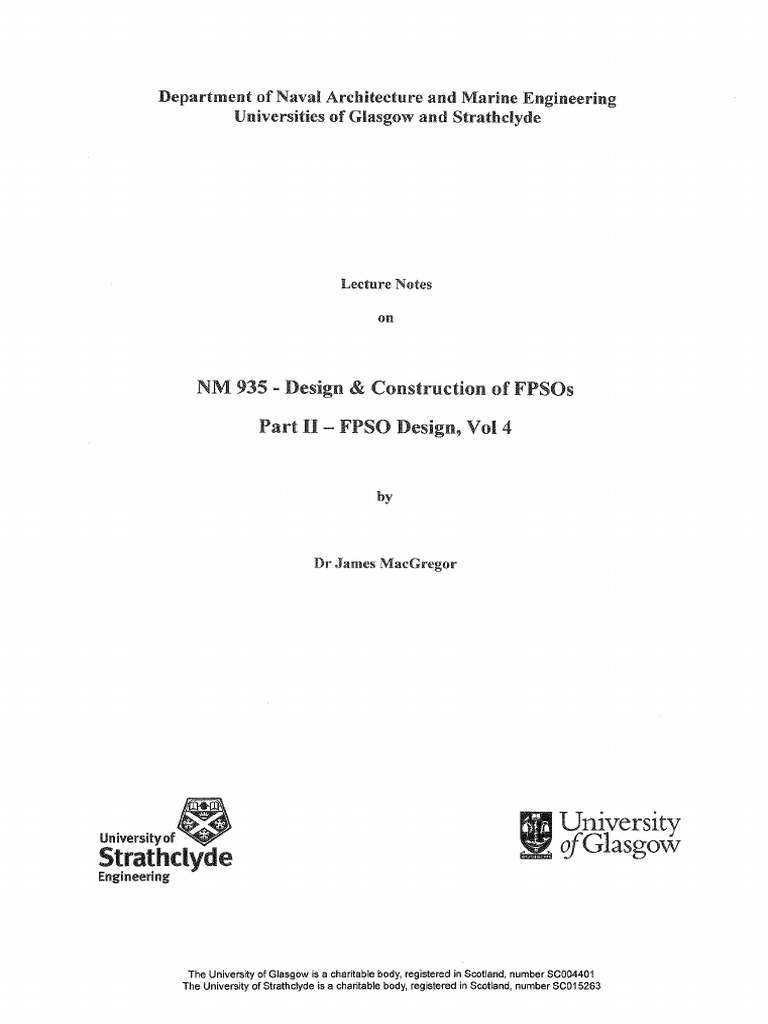 Design & Construction of FPSOs - Part II - PFSO Design, Vol4 | PDF