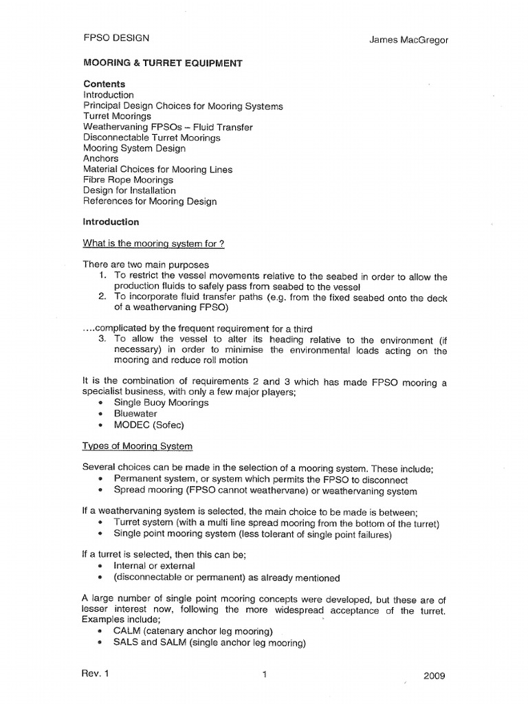 Design & Construction of FPSOs - Part II - PFSO Design, Vol3 | PDF